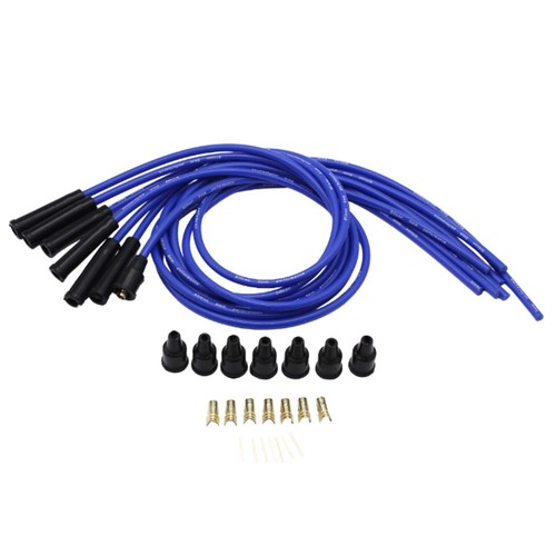 8mm HT Leads Silicone Ignition Leads, Blue Spark Plug Wires Set ...