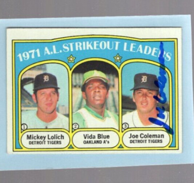 Autographed Joe Coleman Tigers 1971 SO Leaders Topps 1972 #96 | eBay