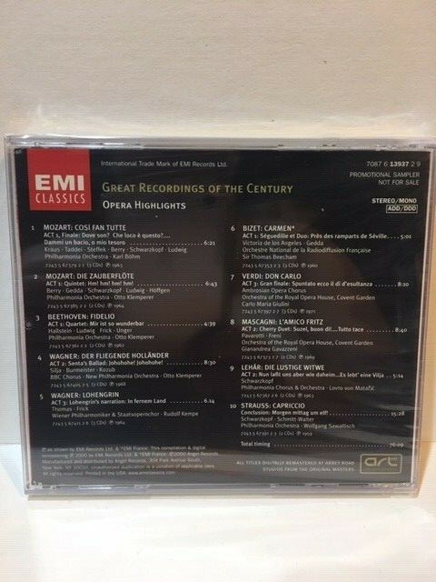 EMI classics opera highlights defining moments in the history of ...