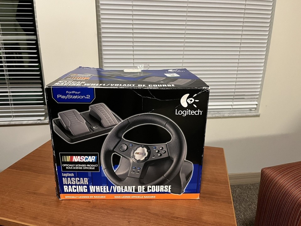 Logitech NASCAR Racing Wheel & Pedals for PS2 PlayStation 2 in Original ...