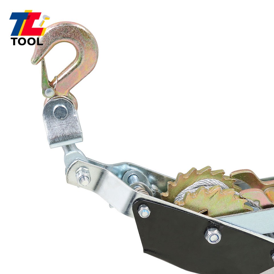 2 Ton Power Puller 4000LBS Hand Winch Steel Cable Come Along Tighter W ...
