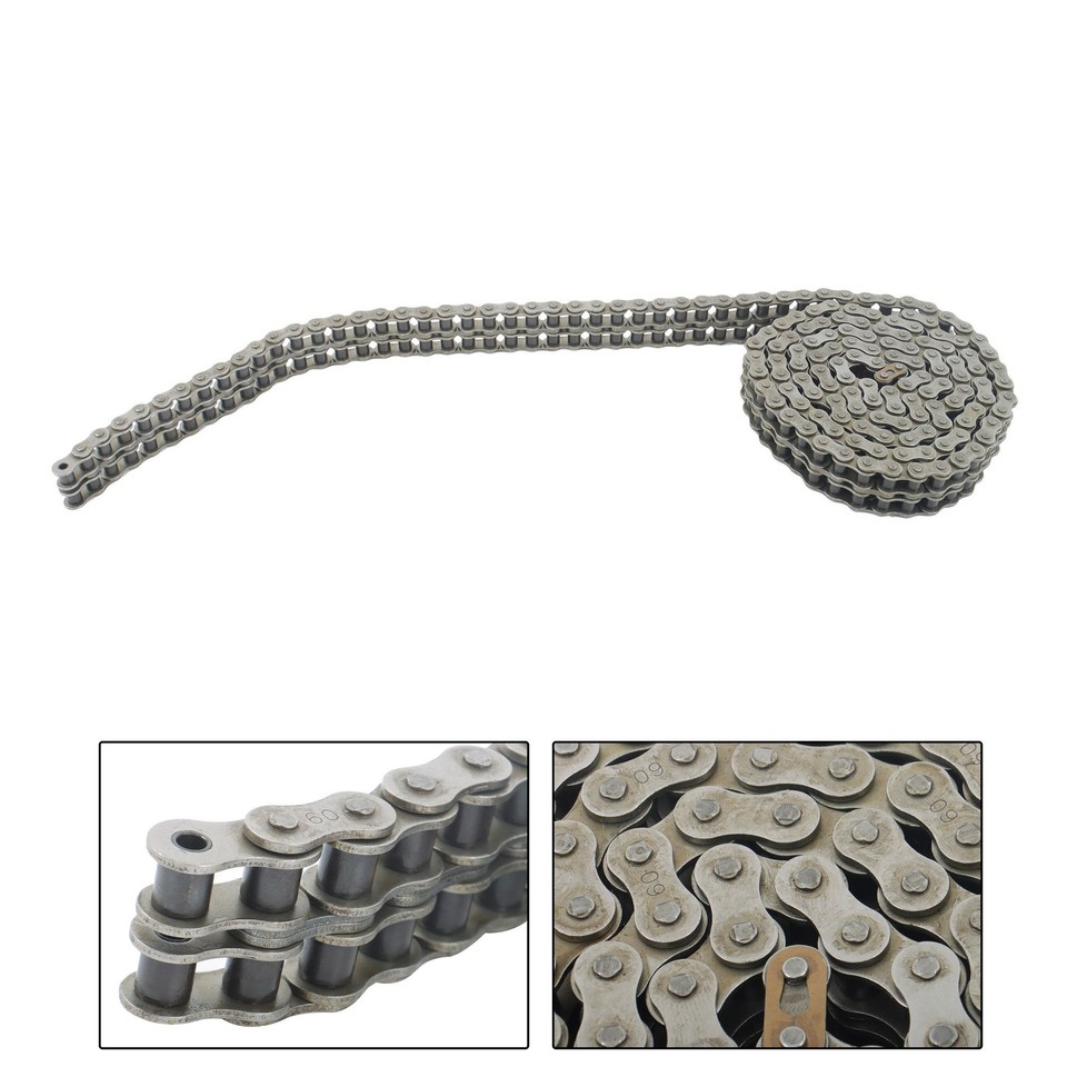 60-2 Double Strand Duplex Roller Chain 10 Feet with 2 Connecting Link ...