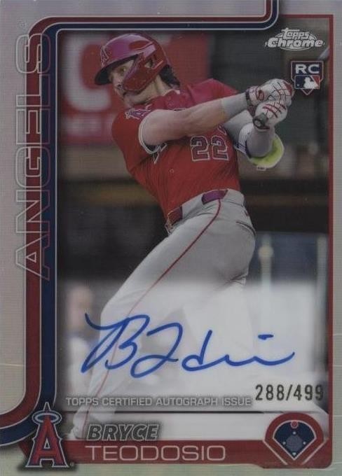2025 Topps Chrome Rookie Autographs Bryce Teodosio Ra Bte Refractor