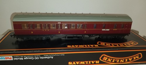 OO gauge NEAR MINT 3x Mainline LMS Corridor Coach Period 2 Maroon 1st ...