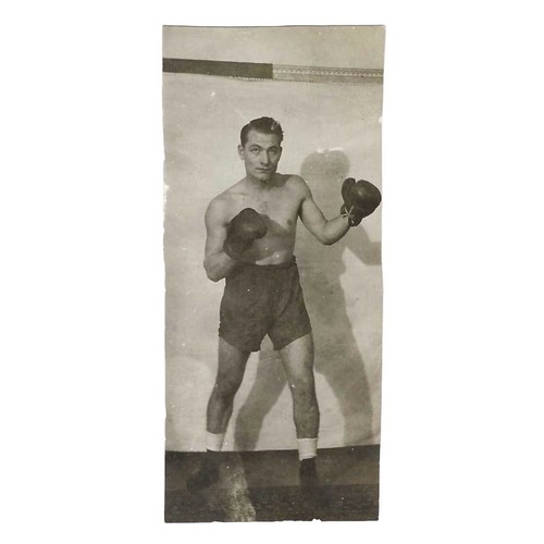 Vintage Snapshot Photo 1930s Boxer Fighter Gloves Gym Pose Athletic Man ...