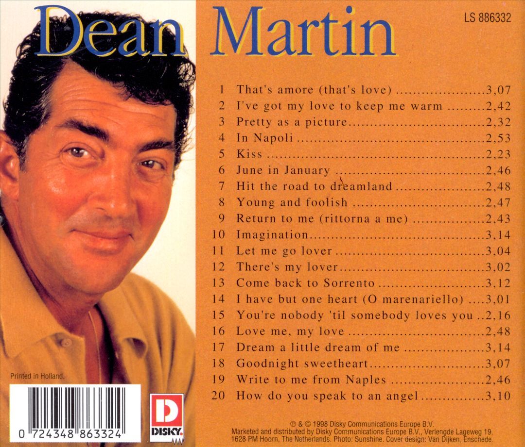 DEAN MARTIN 20 GREAT LOVE SONGS NEW CD 724348863324| eBay