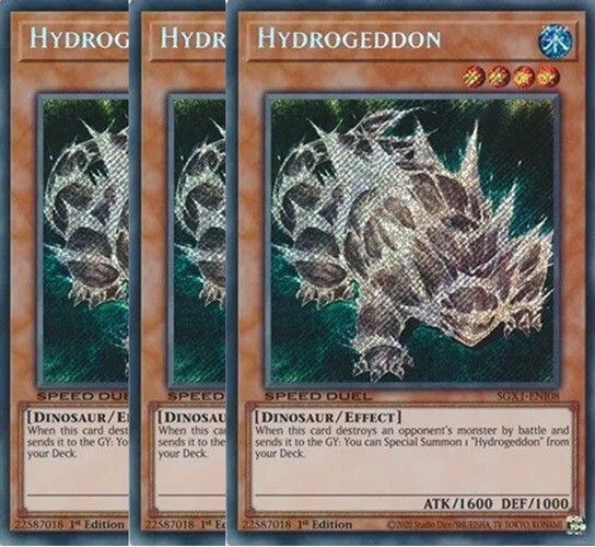 Yugioh - Hydrogeddon x 3 - 1st Edition Secret Rare NM - Free ...