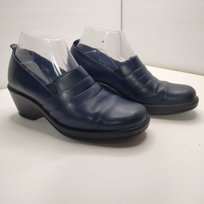 Dansko women EU 38 Aubrey Comfort Slip On Loafer Leather Navy Blue Clog ...