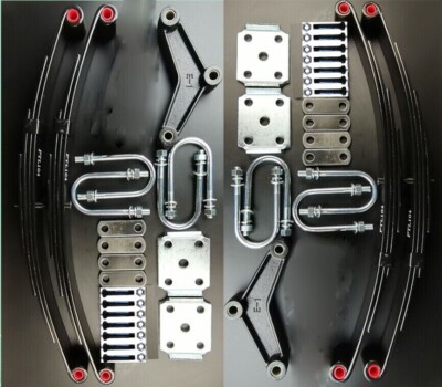 Greasable 3500 lbs. Tandem Trailer Suspension Kit Leaf Springs, Shackle ...