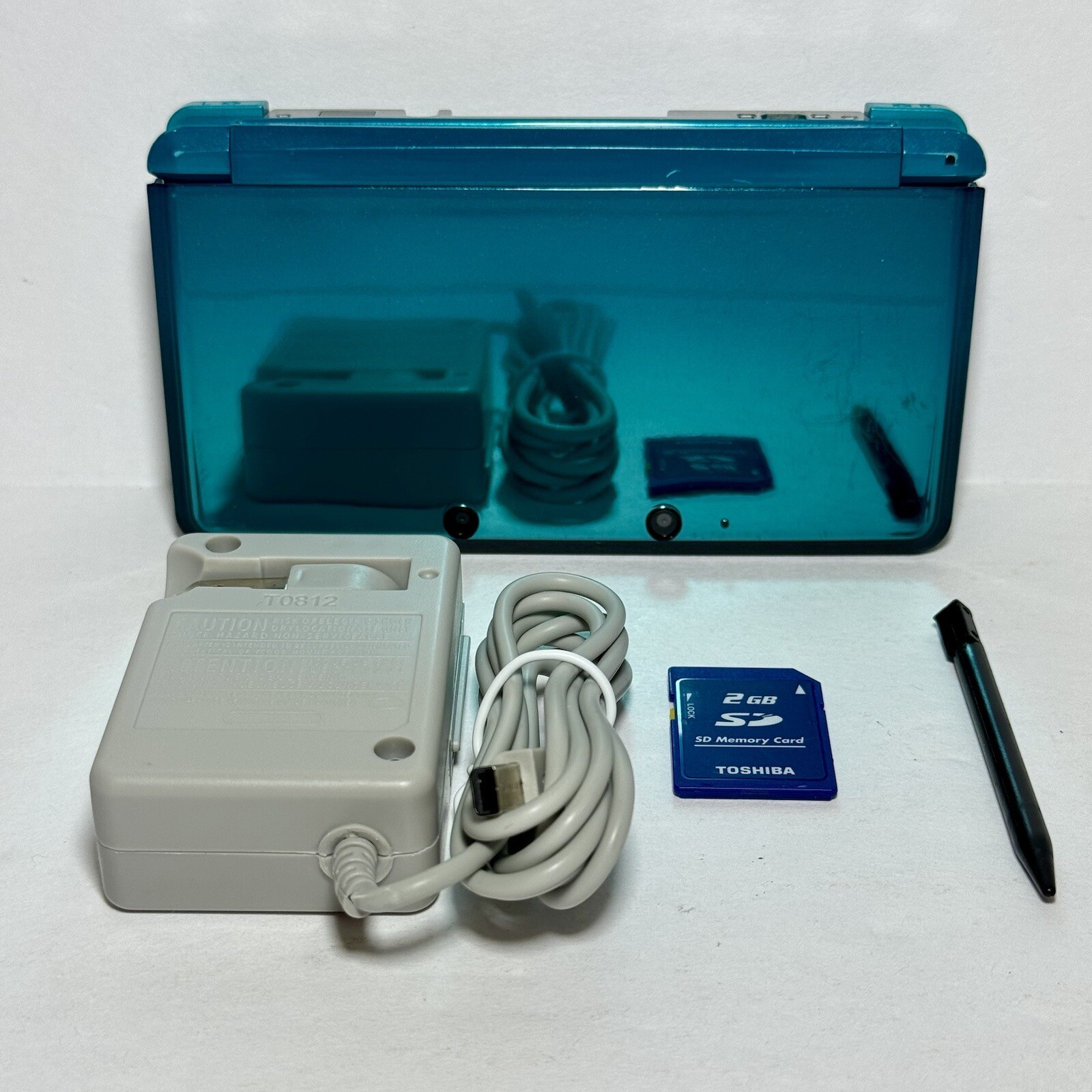 Nintendo 3DS Handheld CTR-001 Aqua Blue Ice Teal Gaming Console Works ...