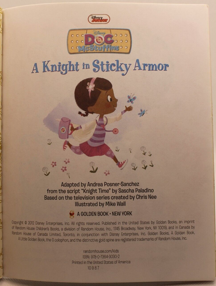 Doc McStuffins A Knight in Sticky Armor Disney Junior Little Golden ...