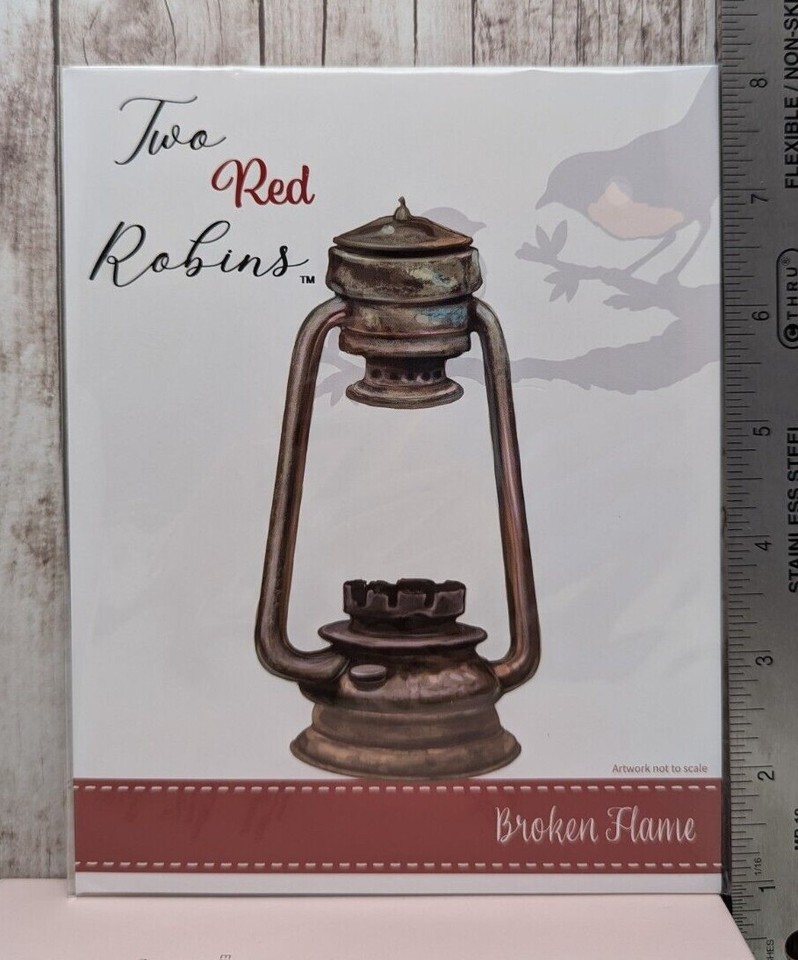 Two Red Robins Metal Die Vintage Farm Lantern Ivy Nest Hay Old Truck ...