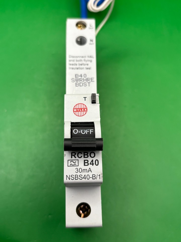 Wylex RCBO B16 NSBS16-B/1 B20 NSBS20-B/1 B32 NSBS32-B/1 B40 NSBS40-B/1 ...