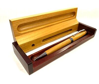 Luxury wooden chrome trim pen with display case | eBay