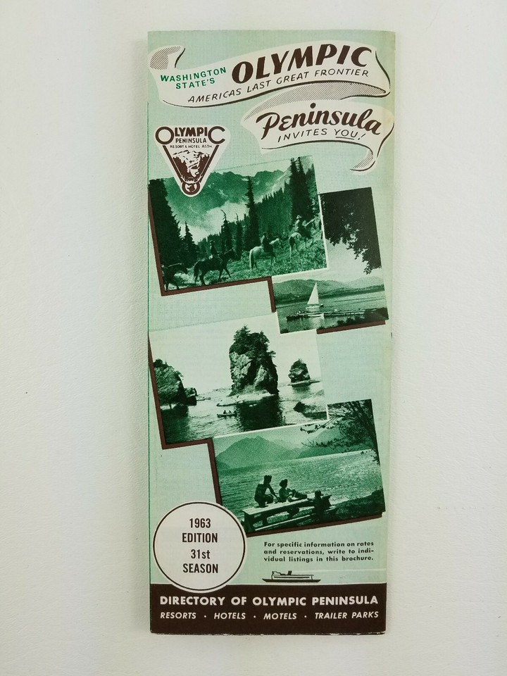 Olympic Peninsula Washington 1963 Directory Resorts Hotels Motels Ferry ...