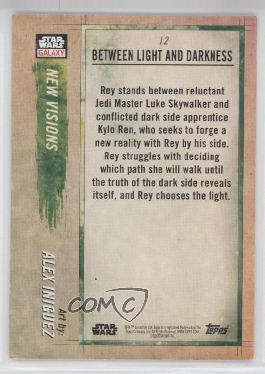 2018 Topps Star Wars Galaxy New Visions Kylo Ren Rey Luke Skywalker #12 ...