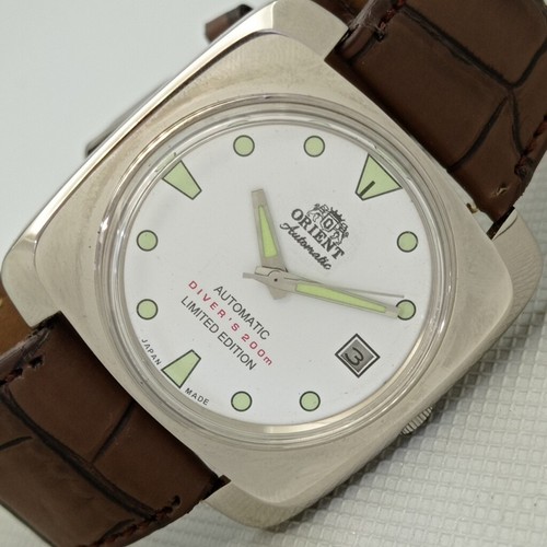 VINTAGE ORIENT AUTOMATIC 46943 JAPAN MENS DATE WHITE COLOR DIAL WATCH ...