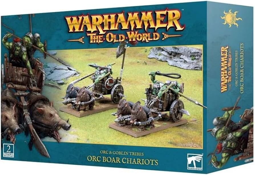 Warhammer The Old World Orcs & Goblins Orc Boy Chariots (2) NEW NO BOX ...