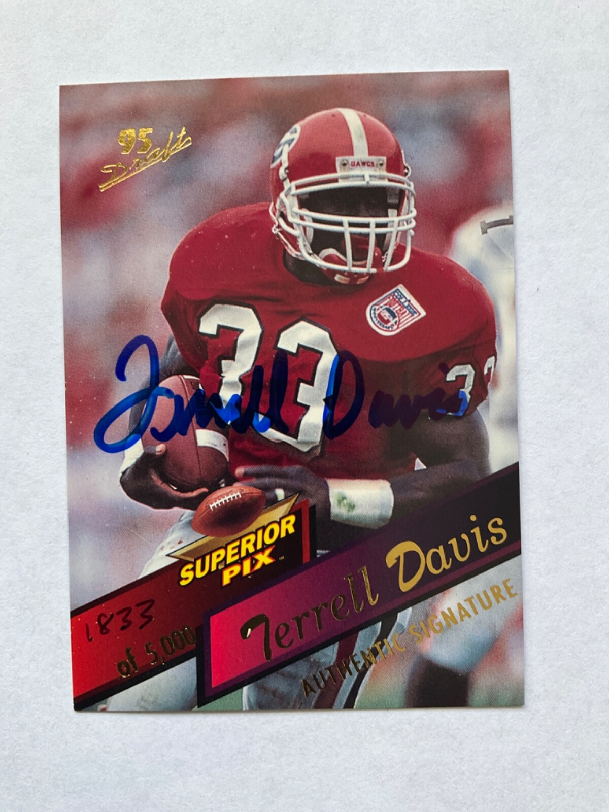 Terrell Davis 1995 Superior Pix Authentic Autograph Auto SP /5000 ...