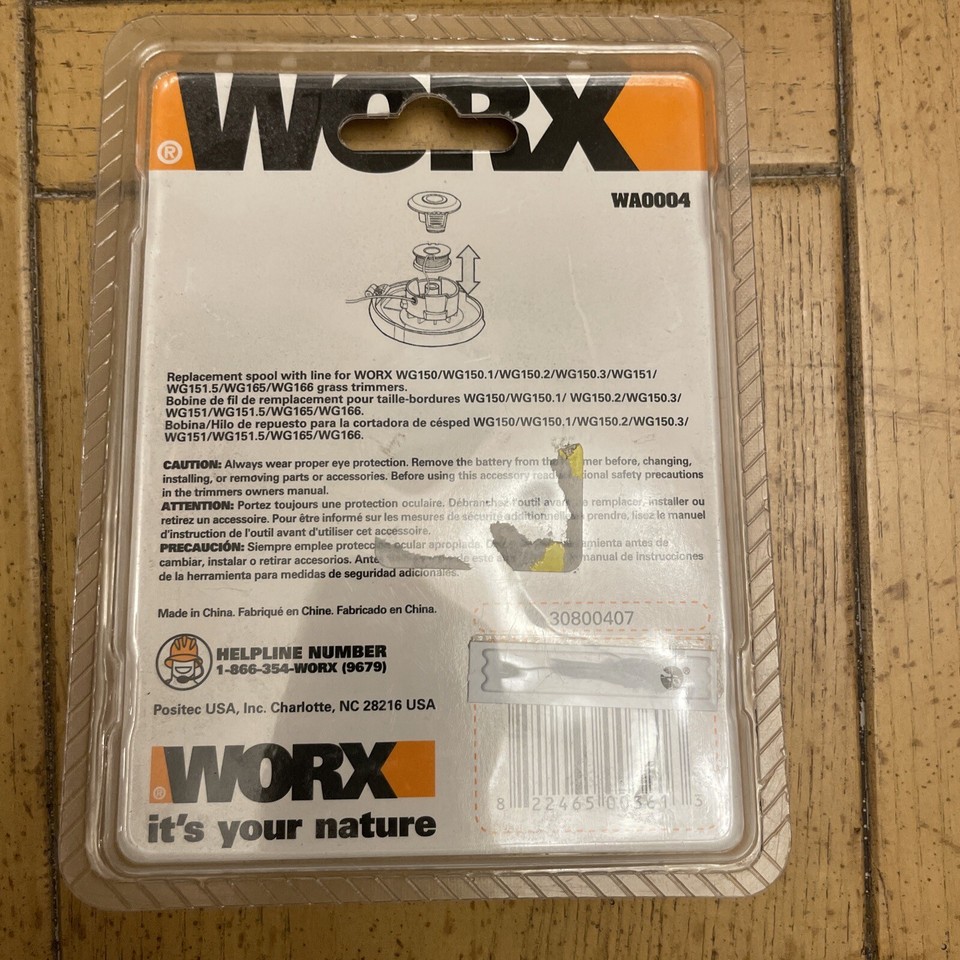 WORX Replacement spools w/line 2-Pack #WA0004 822465003613| eBay