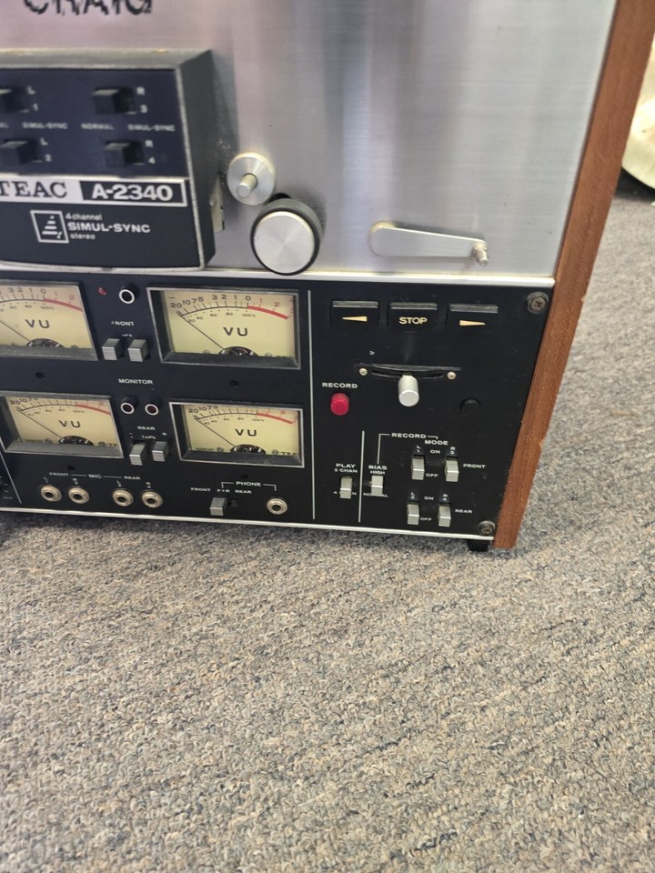 Teac A-2340 4 channel simul-sync stereo reel to reel, no power cord ...