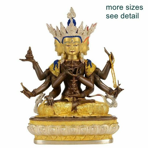 8" 21cm copper silvering usnisa vijaya statue Tibetan Ushnisha Vijaya ...