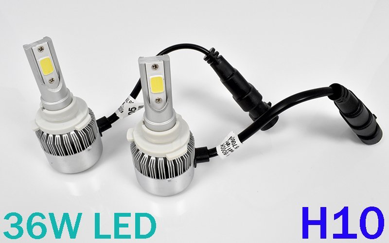 H10 Bulbs 36W X2 3800LM Fog Light High Power LED COB 6000K White K1 HA ...