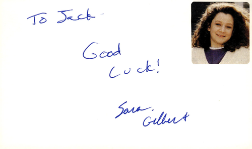 Sara Gilbert Signed Auto 3x5 Index Card Roseanne | eBay