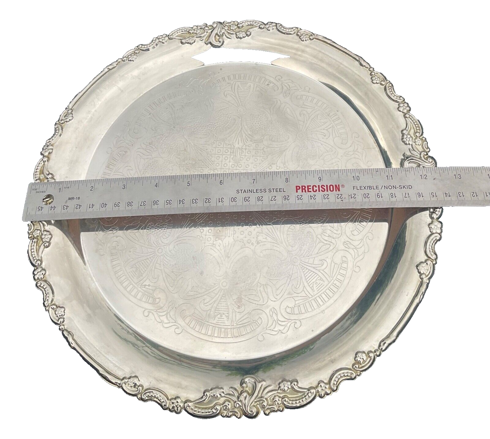 GODINGER SILVER ART CO. LTD. Silver Plated ROUND Serving Party Tray ...
