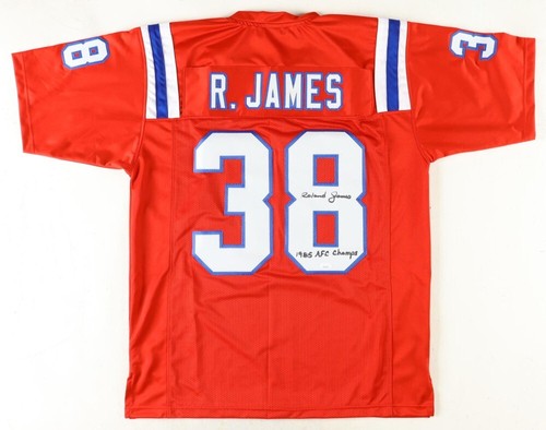 Roland James Signed New England Patriots Jersey "1985 AFC Champs" (JSA ...