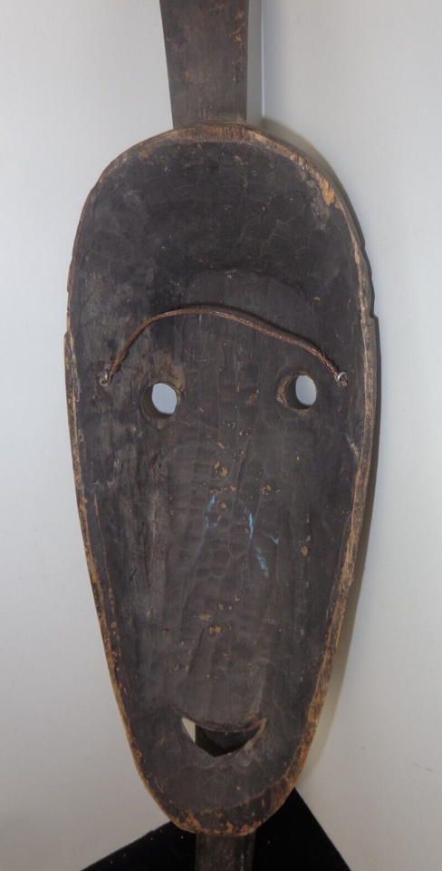 Vintage Wood Canoe Prow Mask Sepik River Papua New Guinea w/ Long Nose ...