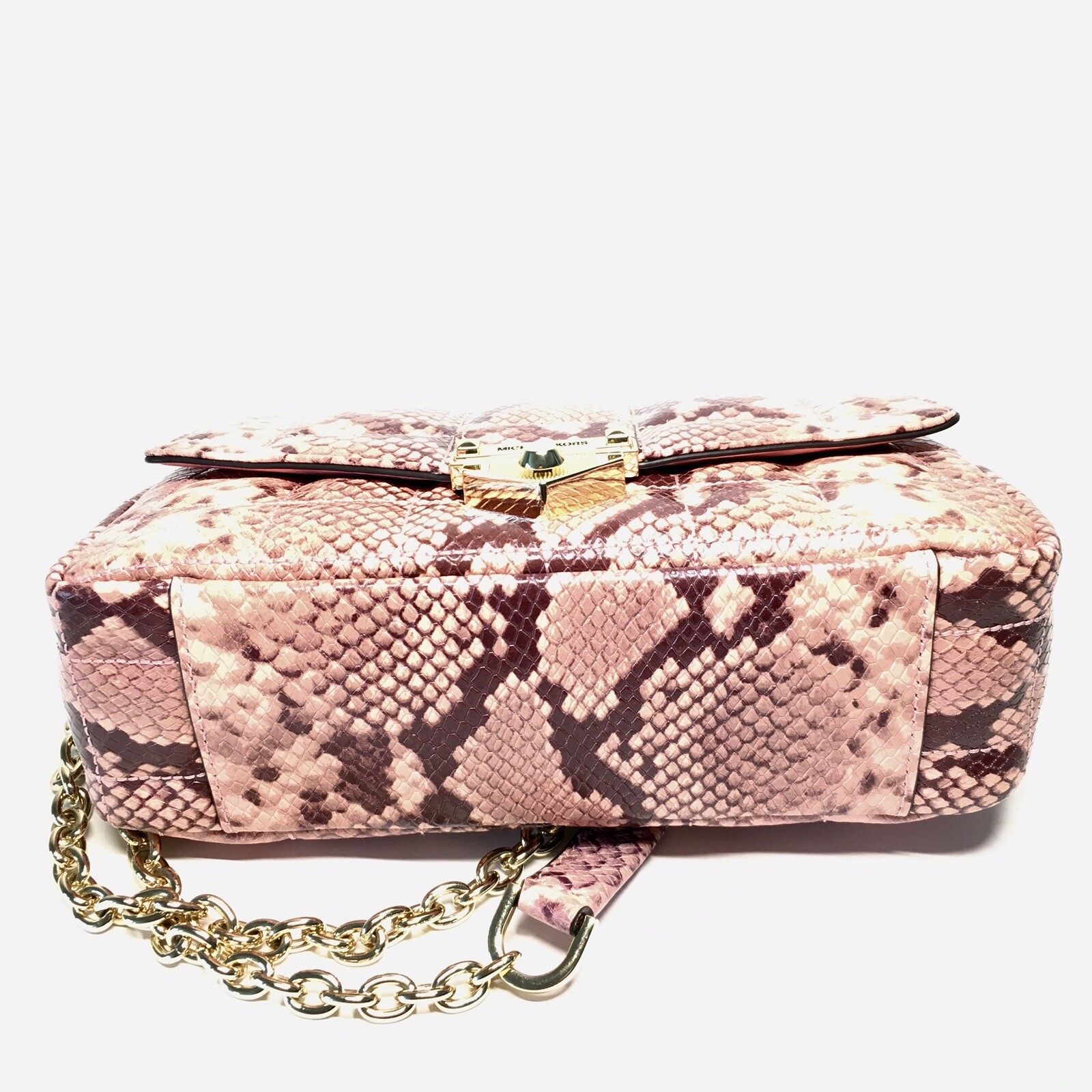 Michael Kors MK SoHo Large Quilted Snake Embossed Leather Shoulder Bag ...