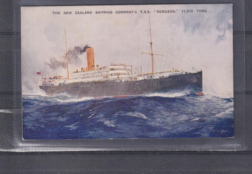 NEW ZEALAND, " TSS REMUERA " NEW ZEALAND SHIPPING CO., c1912 ppc ...