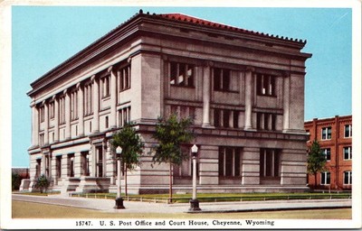 US Post Office And Court House Cheyenne Wyoming WY Unposted Postcard | eBay