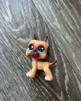 Littlest Pet Shop LPS Authentic Hasbro #244 Great Dane Purple Eyes Pink ...