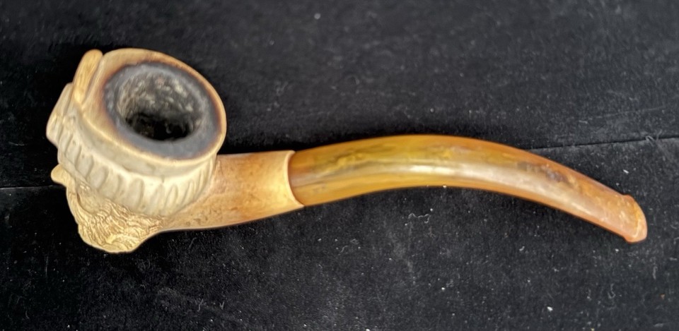 Antique Hand-Carved Meerschaum Figural Pipe – Bearded Ottoman Man ...