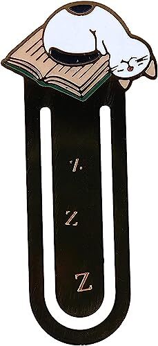 2Pcs Black Cute Sleeping Cat Metal Bookmark for Cat Lovers Book Marker ...