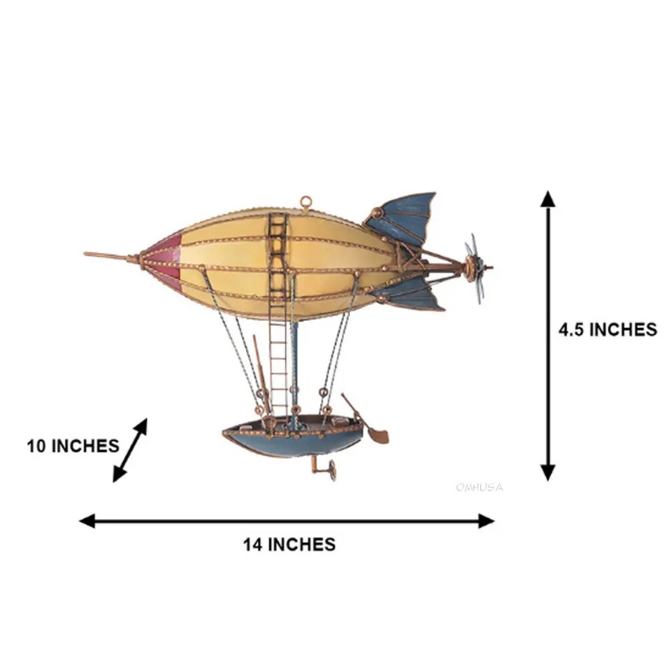 Steampunk Airship | Handcrafted Airship W/ Iron Frame Engine Propeller ...