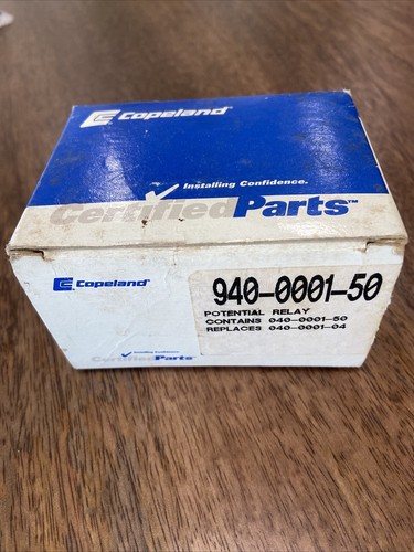 Copeland 940-0001-50 Potential Relay 340-360A Pickup 55-125A Dropout 55 ...
