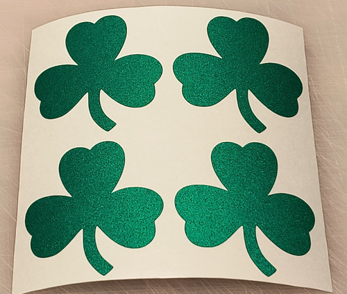 4 pack 2" REFLECTIVE SHAMROCK Vinyl Stickers | Hard Hat Decals Helmet ...
