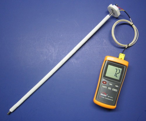 Very High Temperature K-Type Thermometer Ceramic Probe Forge Crucible ...