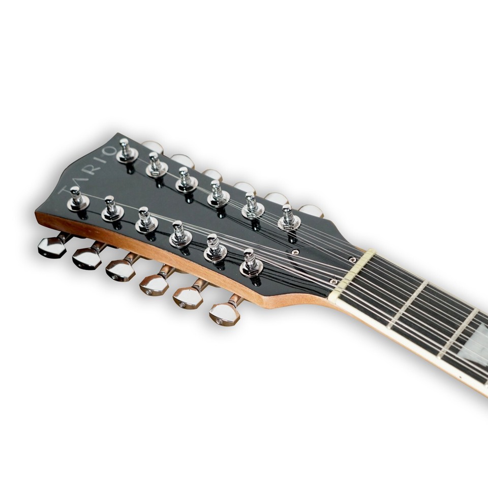 TARIO Double Neck Electric Guitar White 12 String & 6 String Mahogany ...