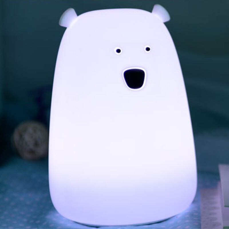 Pat Lights Cartoon Bear Shapes Silicone Lamps for Creative LED Colorful ...