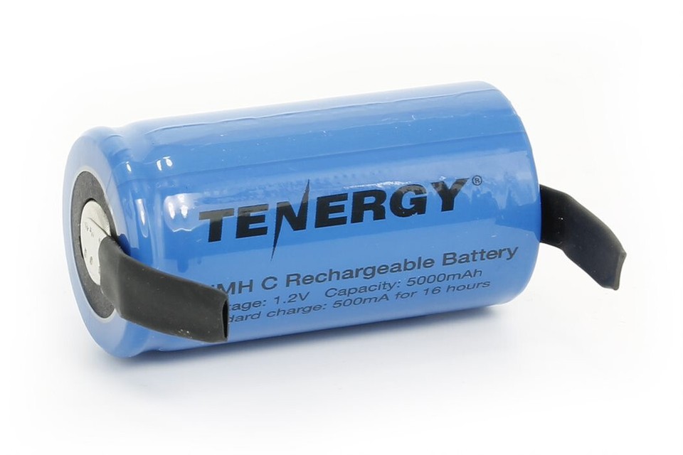 Tenergy 2/3A AA C D F NiMH 1.2V Battery Sizes Cells With or Without ...