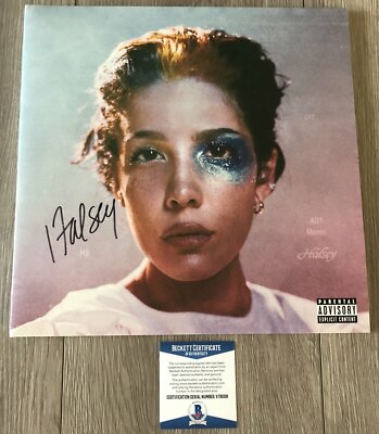 HALSEY SIGNED AUTOGRAPH MANIC CLEAR VINYL RECORD ALBUM w/ BECKETT BAS ...