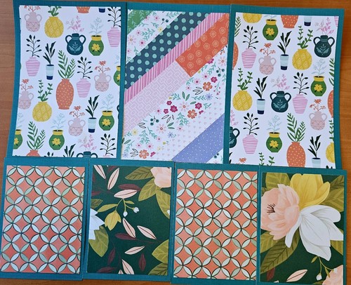 Premade Scrapbook Page/Mat Set - 7 pieces: Summer Bloom | eBay