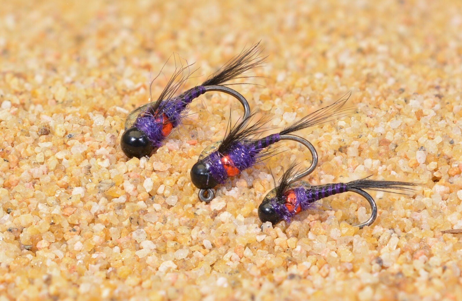 6 Flies - Tungsten Two Bit Hooker Purple Jig Head Fly - Euro nymph ...