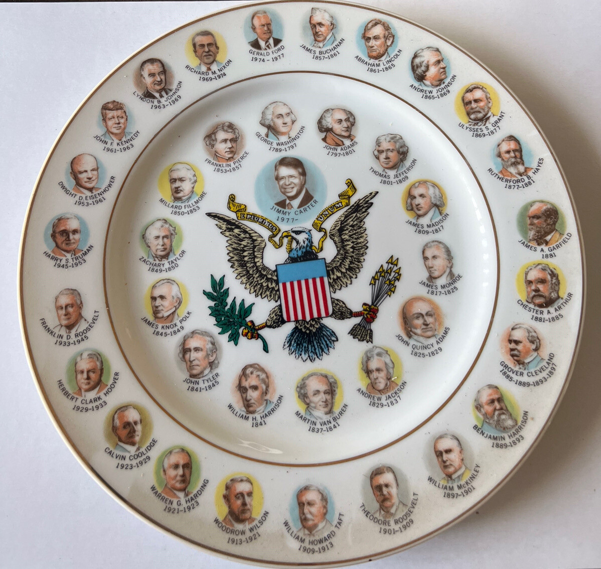 200 Years of Presidents 10 inch Collectors Plate US history wall décor ...