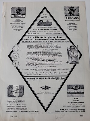 1936 Youngs Rubber Corporation Trojan brand prophylactics vintage ad | eBay