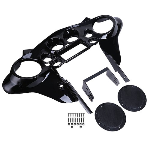 Front Glossy Black Double DIN Inner Batwing Fairing for Harley Touring ...